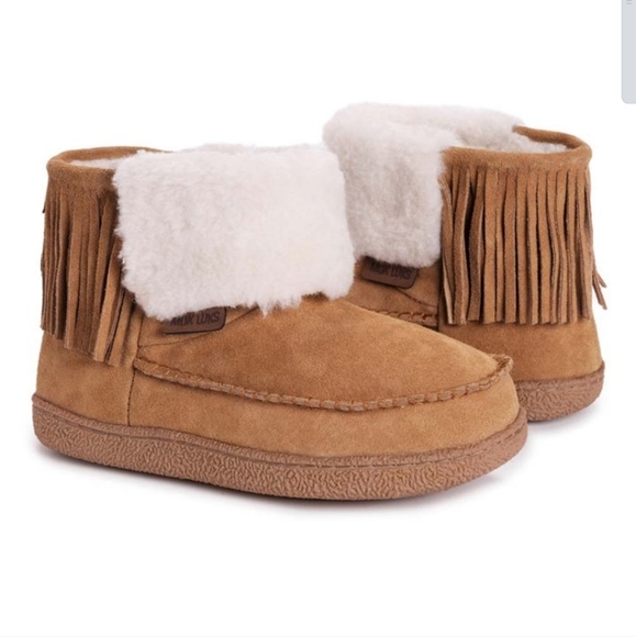 Muk Luks | Shoes | Nwt Muk Luks Camel Veroni Fringe Suede Leather Boot ...